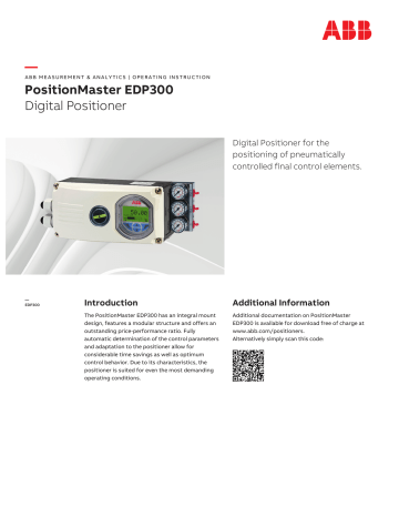 ABB PositionMaster EDP300 Operating | Manualzz