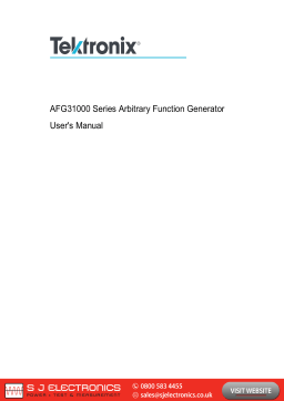 Tektronix AFG31000 Series - User manual, Specification, Manual