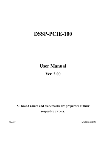 Quatech DSSP-PCIE-100 User Manual | Manualzz