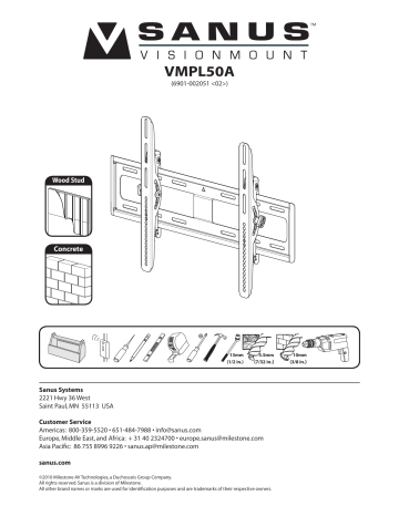 Sanus VisionMount VMPl50A Manual | Manualzz