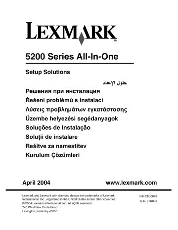 Lexmark X5270, X5250, 5200 Series Manual de utilizare | Manualzz