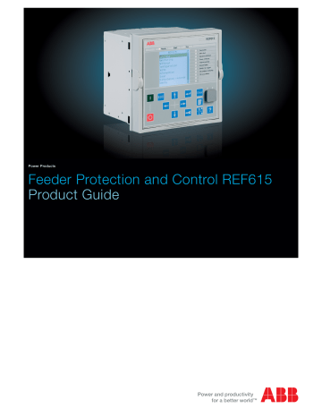 ABB relion REF615 Product Manual | Manualzz