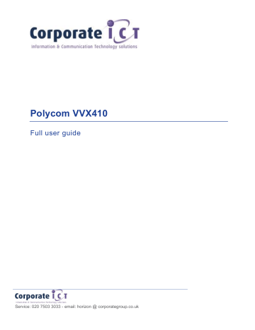 Polycom VVX 410 Series, VVX410 Full User Manual | Manualzz