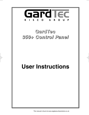 Risco GardTec 350+ User Instructions | Manualzz