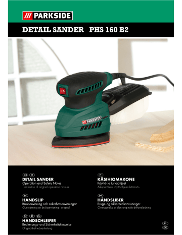 Parkside PHS 160 A1, PHS 160 B2 Operation And Safety Notes | Manualzz