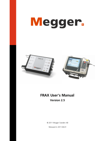 Megger frax 101, frax 150, frax 99 User Manual | Manualzz