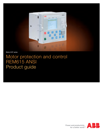 ABB REM615 ANSI Product Manual | Manualzz