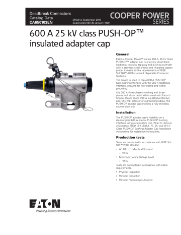 Eaton COOPER POWER SERIES Installation Instructions | Manualzz