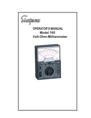 Simpson 160 Operator's Manual | Manualzz