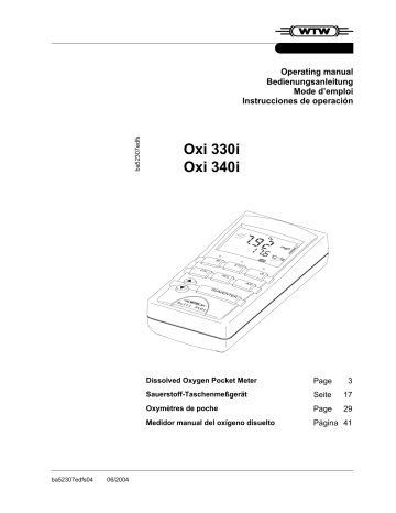wtw Oxi 340i, Oxi 330i Instrucciones de operación | Manualzz