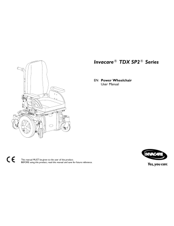 Invacare TDX SP2 series User Manual | Manualzz