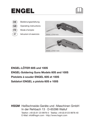 Engel 100S, 60S Operating Instructions Manual | Manualzz