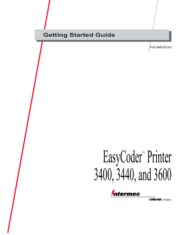 Intermec 3400, 3440, 3600 Getting Started Manual | Manualzz