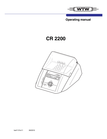 wtw CR 2200 Operating Manual | Manualzz