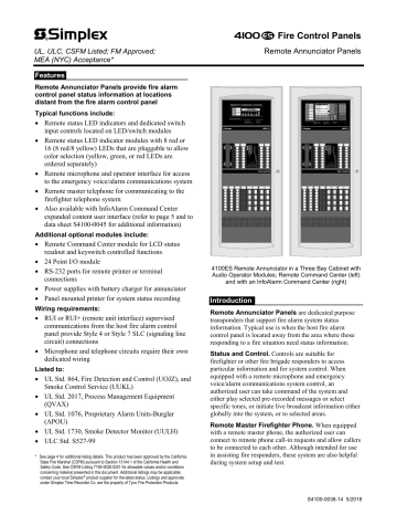 Simplex 4100ES Operating Instructions Manual | Manualzz