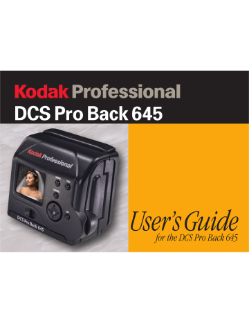 Kodak 645, DCS Pro Back 645 User Manual | Manualzz