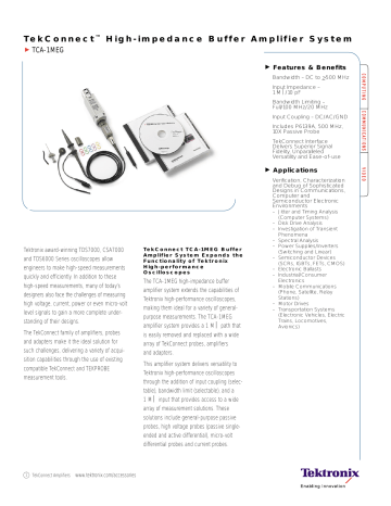 Tektronix TekConnect TCA-1MEG Specifications | Manualzz