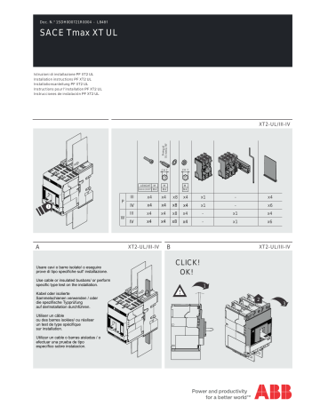 ABB SACE Tmax XT UL Installation Instructions | Manualzz
