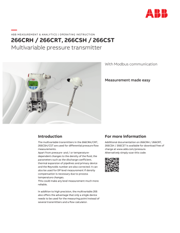 ABB 266CRH, 266CRT, 266CSH, 266CST Instructions Manual | Manualzz