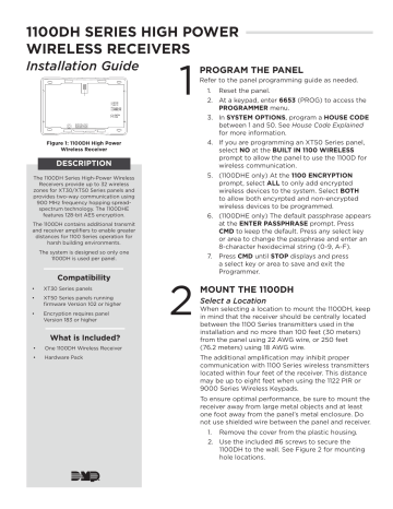 DMP Electronics 1100DH Series Installation Manual | Manualzz