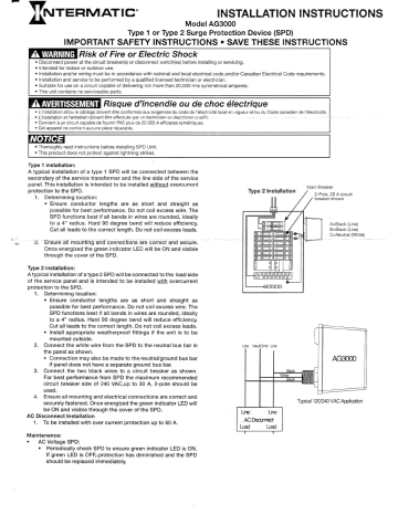 Intermatic AG3000 Installation Instruction | Manualzz