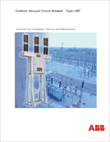 ABB VBF 36 Instruction For Installation, Service And Maintenance | Manualzz