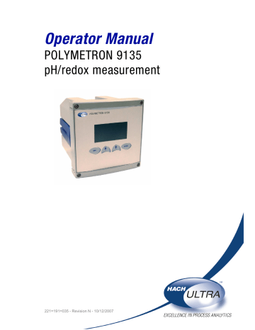 Hach POLYMETRON 9135 Operator's Manual | Manualzz