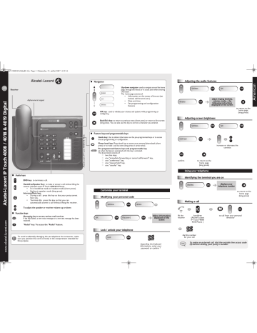 Alcatel-Lucent IP Touch 4019 Quick Start Manual | Manualzz