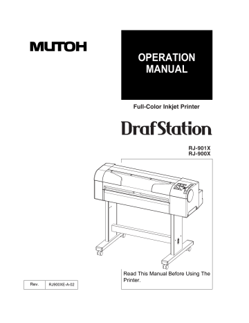 MUTOH DrafStation RJ-900X, DrafStation RJ-901X Operation Manual | Manualzz