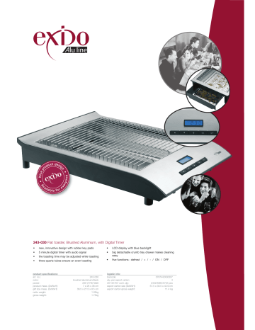 Exido Alu Line 243-030 Product Specification | Manualzz