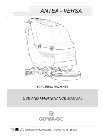 COMAC ANTEA 50 B, VERSA 55BT Use And Maintenance Manual | Manualzz