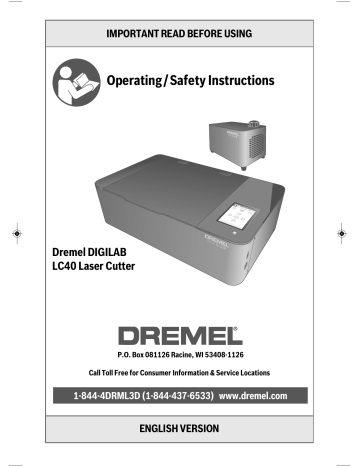 Dremel DIGILAB LC40 Operating And Safety Instructions Manual | Manualzz