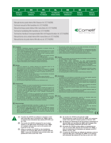 Comelit 6721W/BM, Mini 6721W Technical Manual | Manualzz
