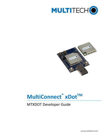 Multi-Tech MultiConnect xDot Series Developer's Manual | Manualzz