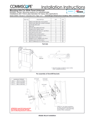 CommScope BSAMNT Series Installation Instructions | Manualzz