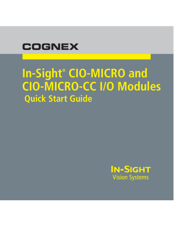 Cognex In-Sight CIO-MICRO Quick Start Manual | Manualzz
