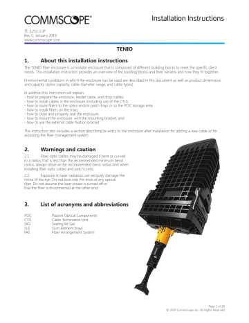 CommScope TENIO Installation Instructions Manual | Manualzz