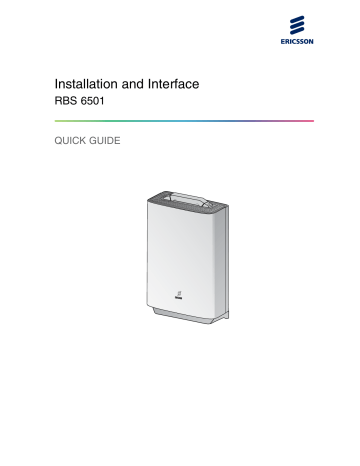 Ericsson RBS 6501 Quick Manual | Manualzz