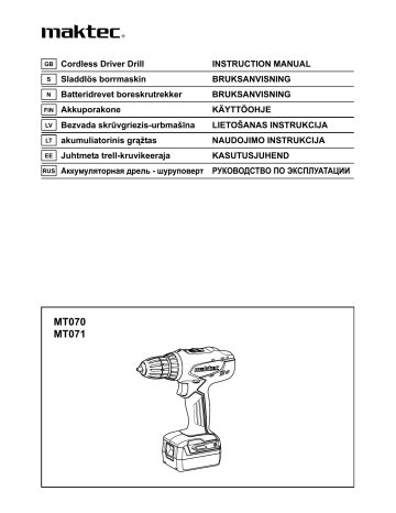 Maktec MT070, MT071 Instruction Manual | Manualzz