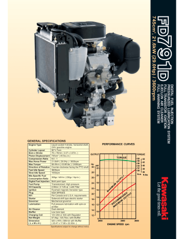 Kawasaki FD791D - Datasheet | Manualzz