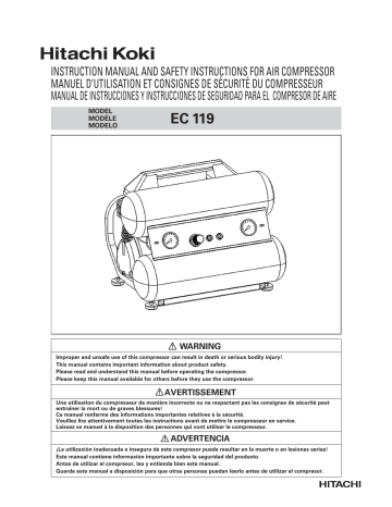 Hitachi EC 119, EC119 OM Manual de usuario | Manualzz