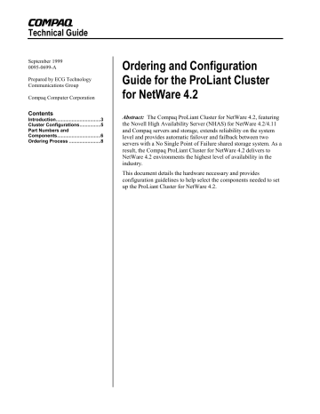 Compaq ProLiant 5500, ProLiant 7000 Configuration Manual | Manualzz