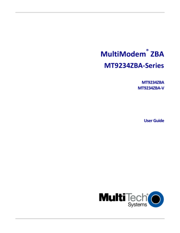 Multi-Tech MT9234ZBA Series User Manual | Manualzz