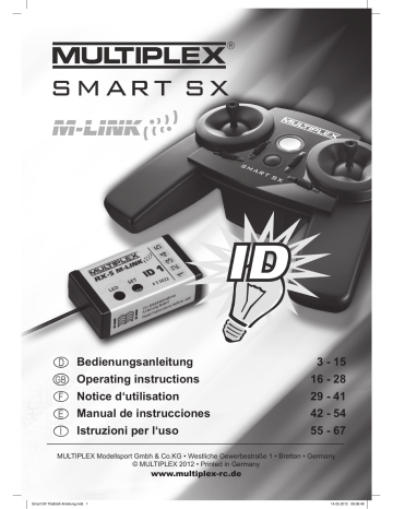 Multiplex SMART SX Operating Instructions Manual | Manualzz