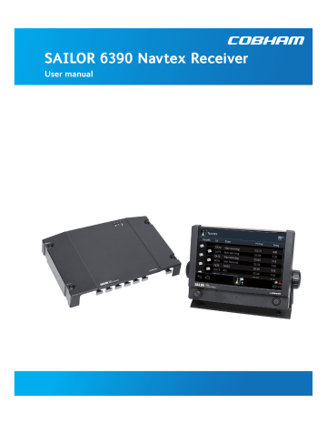 COBHAM Sailor 6390 Navtex User Manual | Manualzz