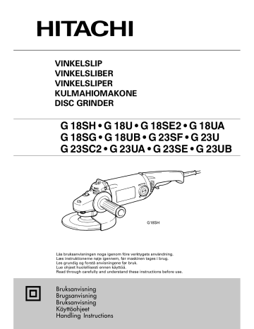 Hitachi G 23U, G18SH, G18U, G23SE, G23UA Handling Instructions Manual ...