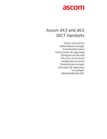 ASCOM d63 Safety Instructions | Manualzz