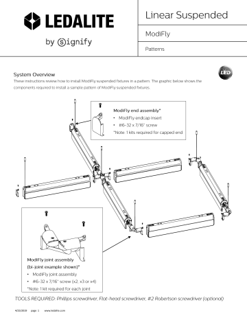 Ledalite ModiFly suspended User manual | Manualzz