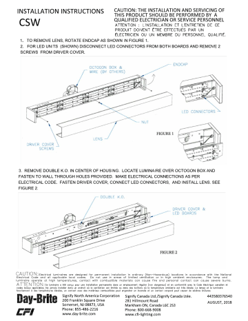 Day-Brite CFI Cubelite LED Install instructions | Manualzz