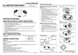 Chloride Compac CLU Emergency Unit - Specification, Manual